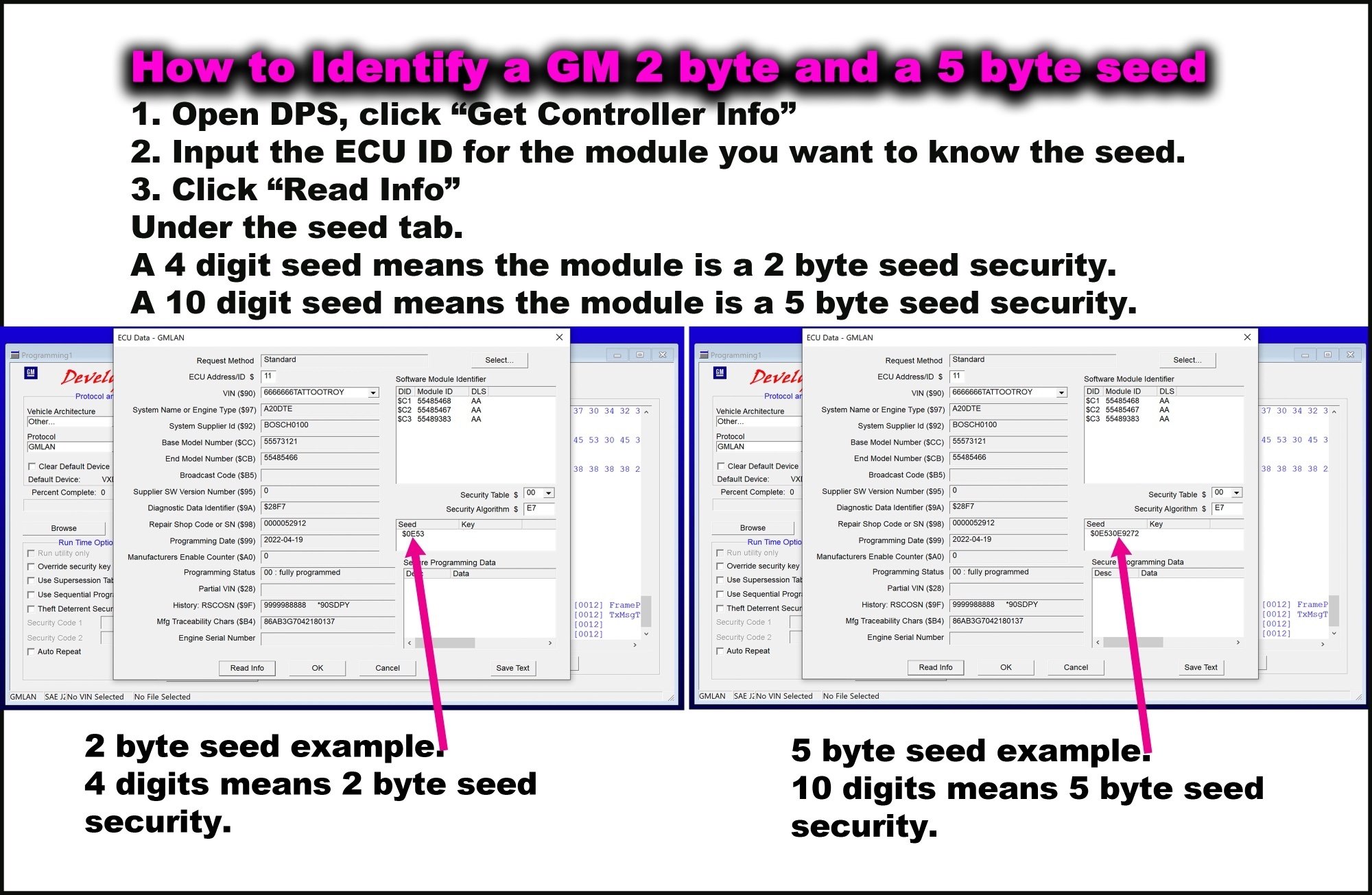 GM IPC, Instrument Cluster VIN change file for 2-byte seed IPC for ...