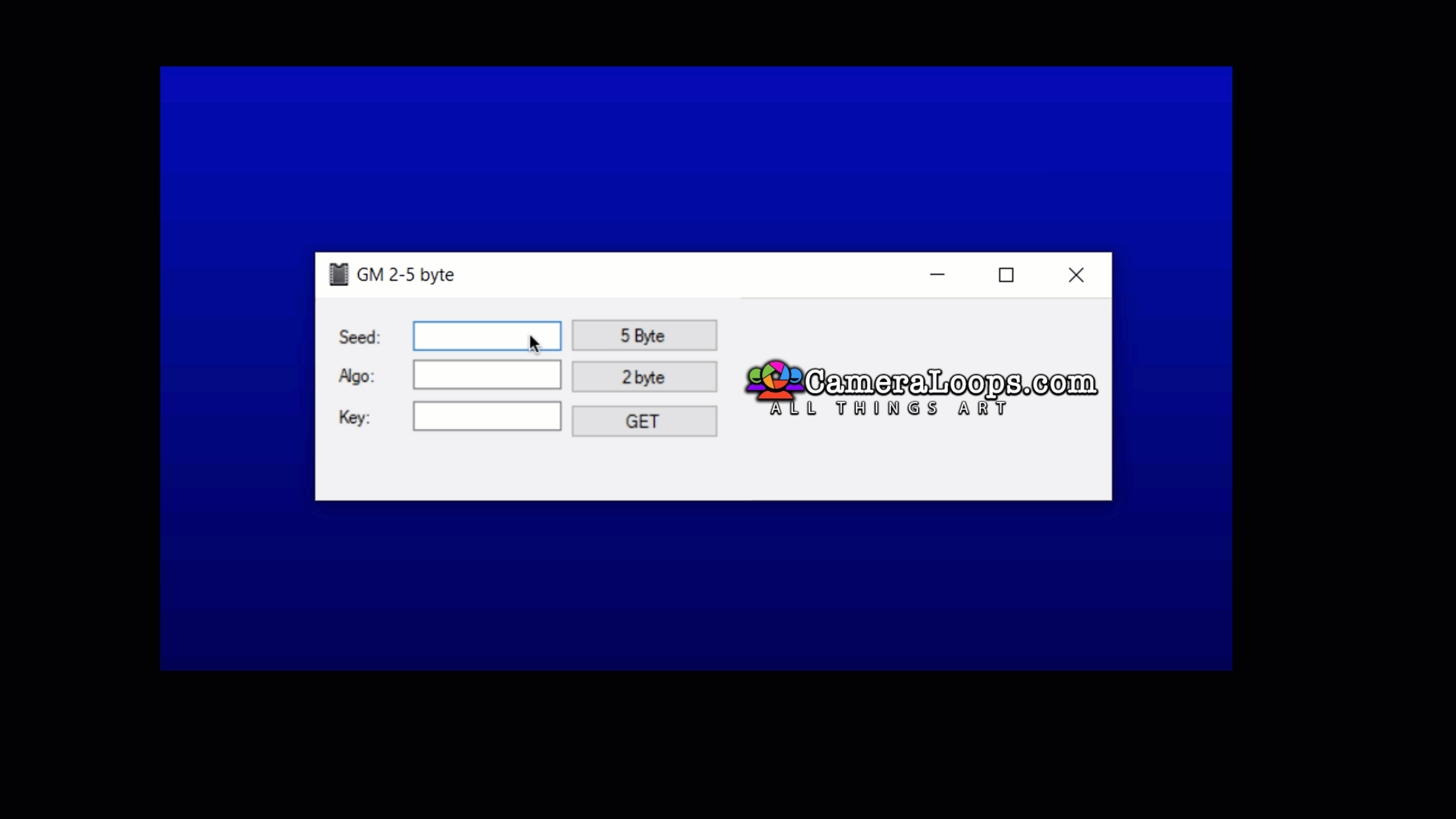 GM Seed Key Generator Tool - GM Software Tools - www.CameraLoops.ru