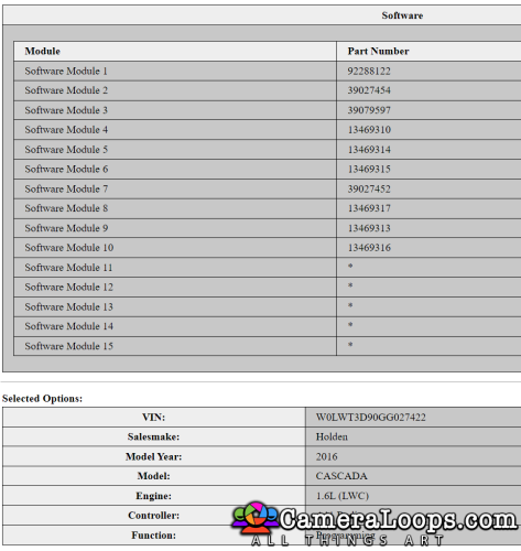 Holden Cascada Radio files - Radio/SilverBox Files - www.CameraLoops.ru