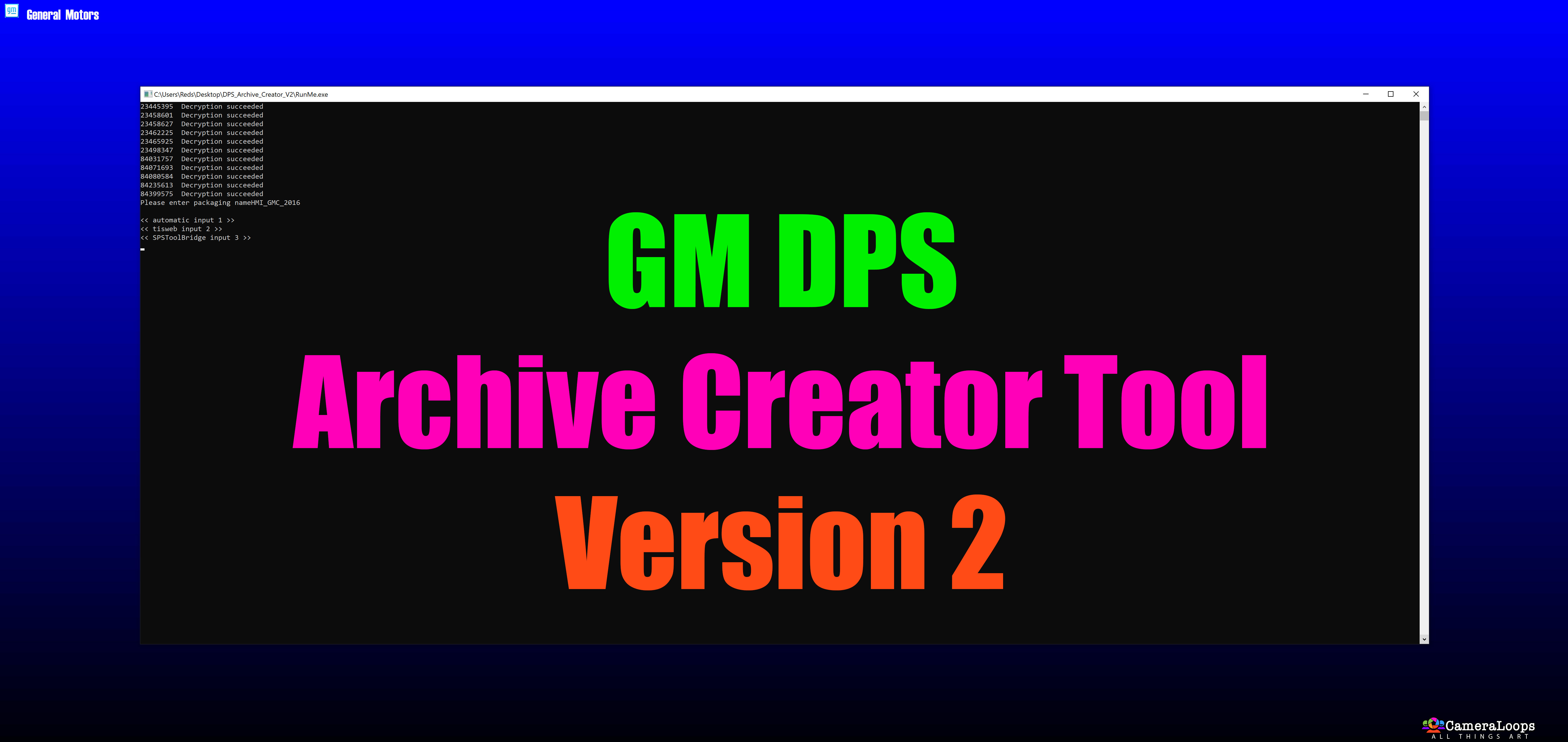 GM DPS Archive Creator Tool version 2 - GM Software Tools - www ...